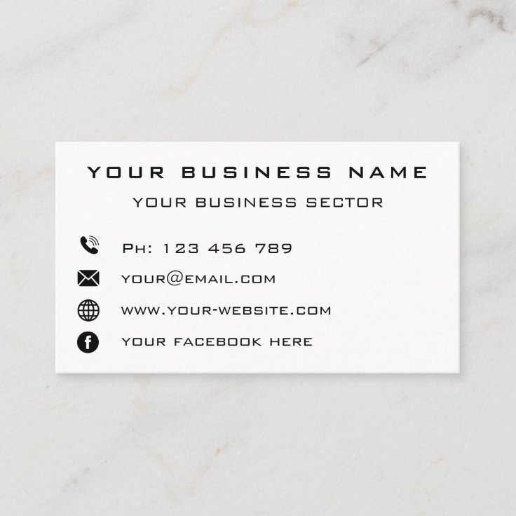 Business Company Logo Contact Info Professional Business Card | Zazzle