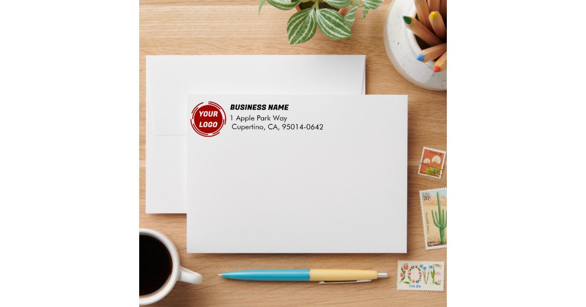 Business Company Logo CUSTOMIZABLE Envelopes | Zazzle