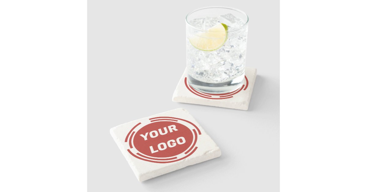 Business Company Logo CUSTOMIZABLE Stone Coaster | Zazzle
