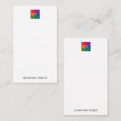 Business Company Logo Name Here Modern Vertical Note Card | Zazzle
