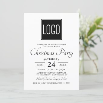 Business Company Logo Party Event Invitation | Zazzle