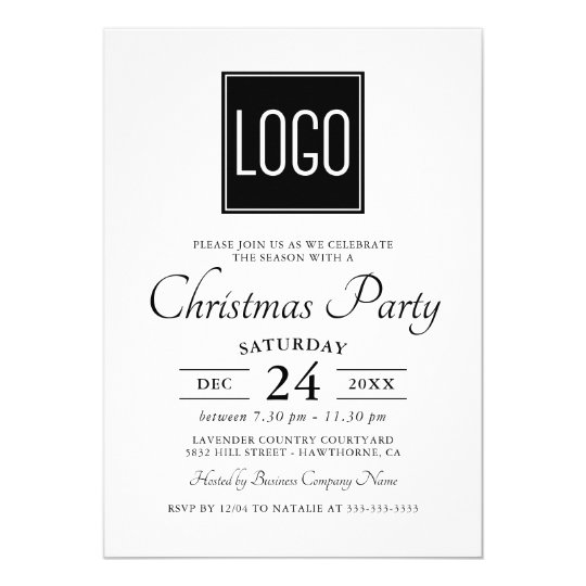 Business Company Logo Party Event Invitation | Zazzle.com