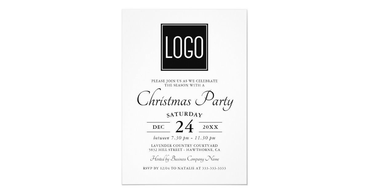 Business Company Logo Party Event Invitation | Zazzle.com