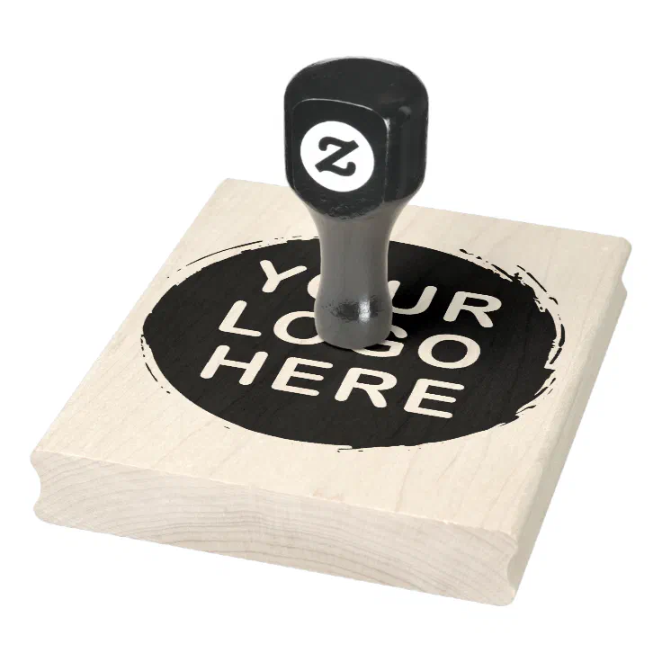 Business Company Logo Professional Custom Rubber Stamp | Zazzle