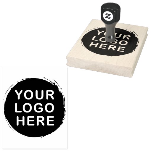 Business Company Logo Professional Custom Rubber Stamp | Zazzle