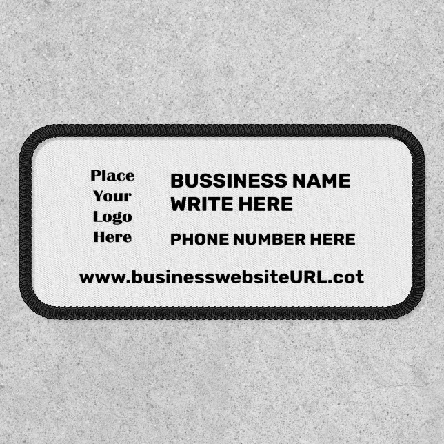 Business Company Logo Promote Personalize Patch | Zazzle