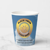 Business Company Logo Promotion Branding Paper Cups | Zazzle