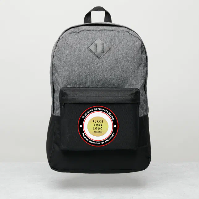 Business Company Logo Promotional Custom Port Authority® Backpack | Zazzle