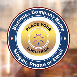 Business Company Logo Promotional Custom Window Cling | Zazzle