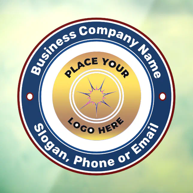 Business Company Logo Promotional Custom Window Cling | Zazzle