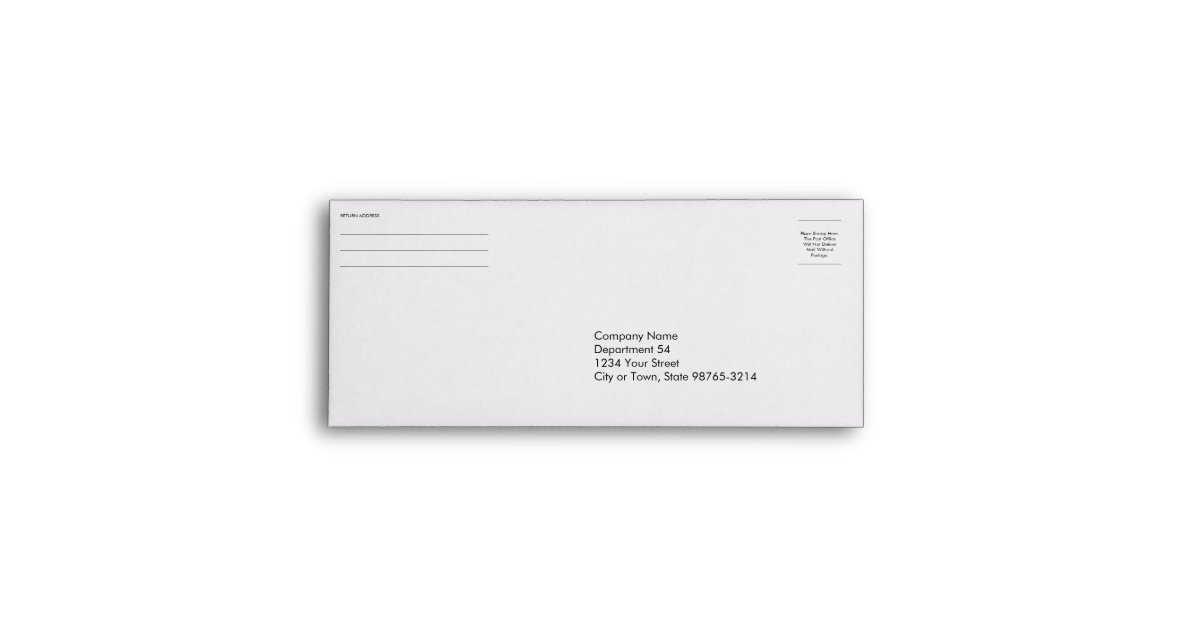 Business company logo return address payment check envelope | Zazzle