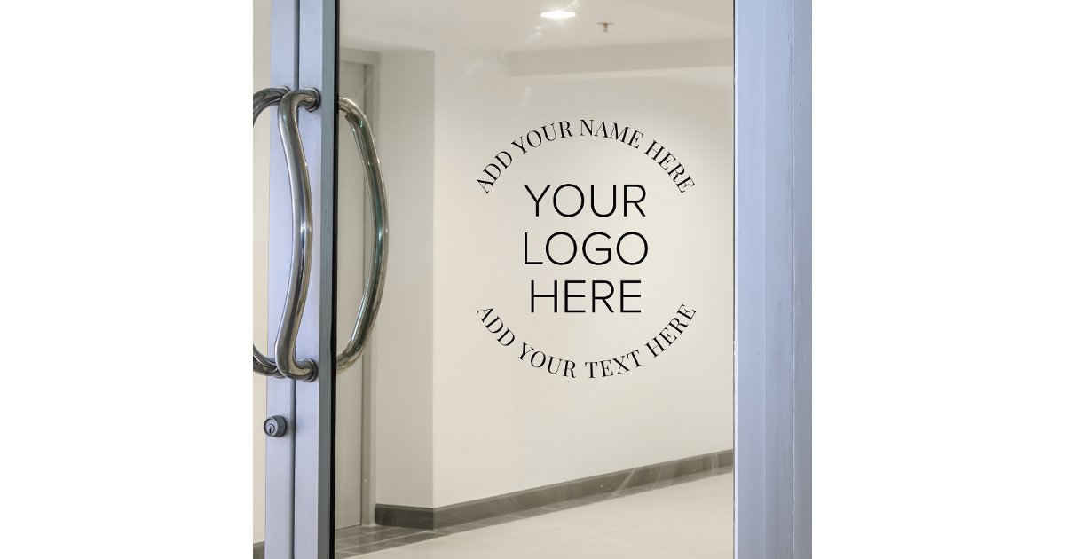 Business Company Logo Round Promotional Window Cling | Zazzle