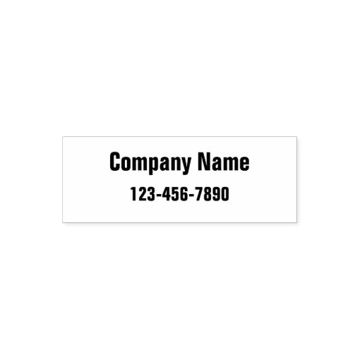 Business Company Name and Phone Number Template Self-inking Stamp | Zazzle
