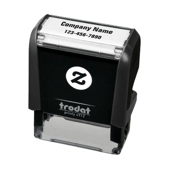 Business Company Name and Phone Number Template Self-inking Stamp | Zazzle