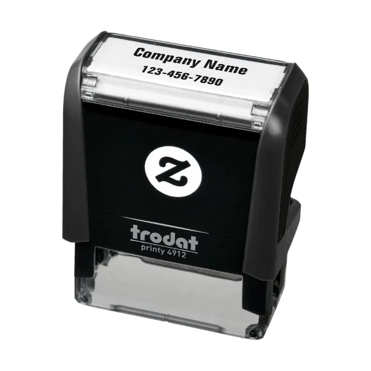 Business Company Name and Phone Number Template Self-inking Stamp | Zazzle