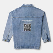 Business Company QR Code Marketing Promote Custom Denim Jacket | Zazzle