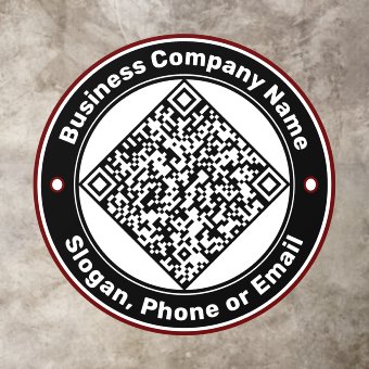 Business Company QR Code Promotional Custom Floor Decals | Zazzle