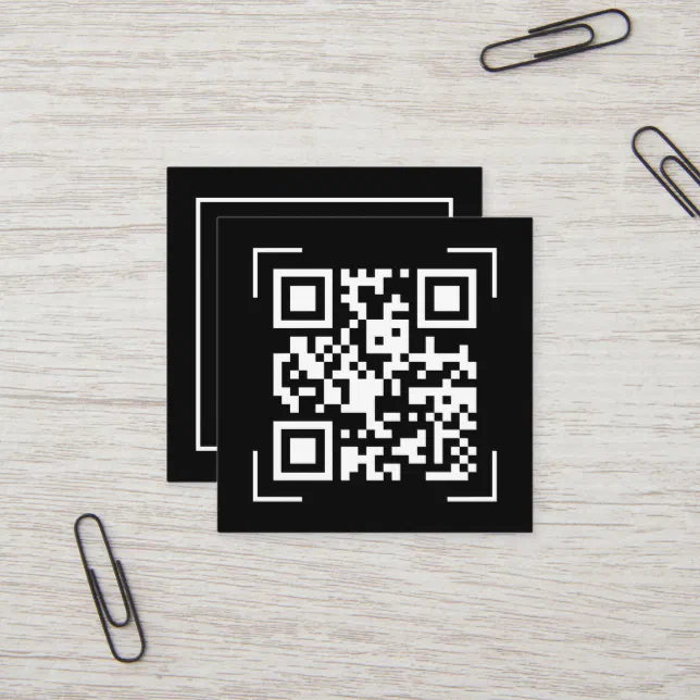 Business Company | QR Code Scan Minimalist Square Business Card | Zazzle