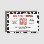 Business Company We Are Hiring QR Code Custom Car Magnet | Zazzle