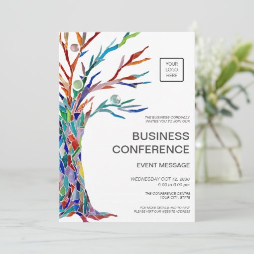 Business Conference Event Logo Invitation | Zazzle