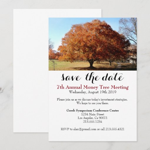 Business Conference Money Tree Event Invitation | Zazzle