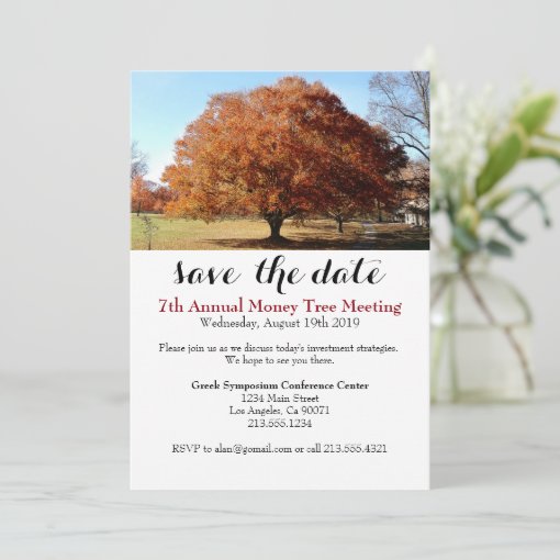 Business Conference Money Tree Event Invitation | Zazzle