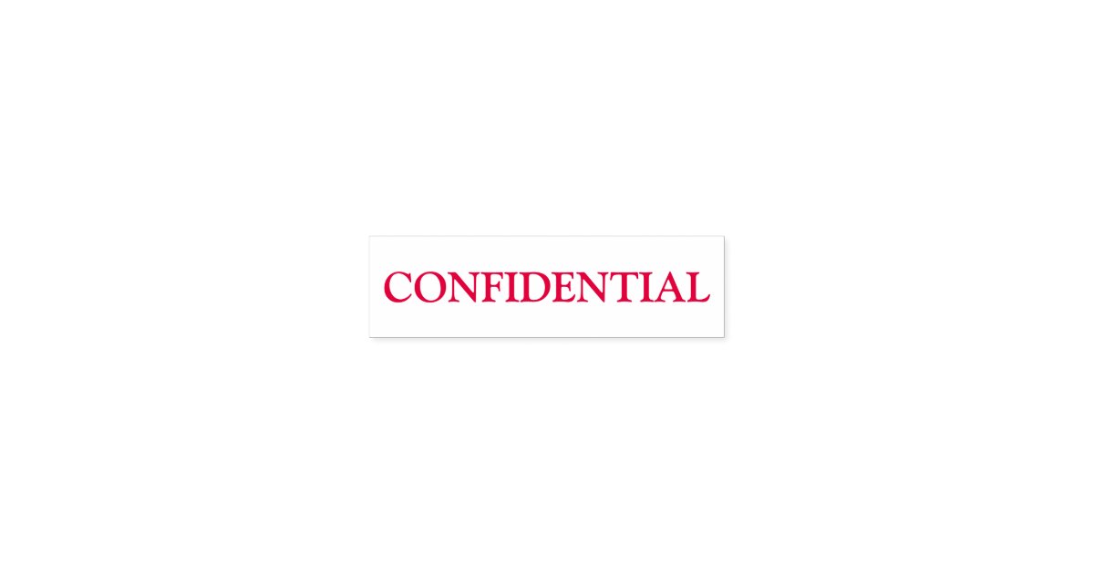 Business confidential documentation pocket stamp | Zazzle