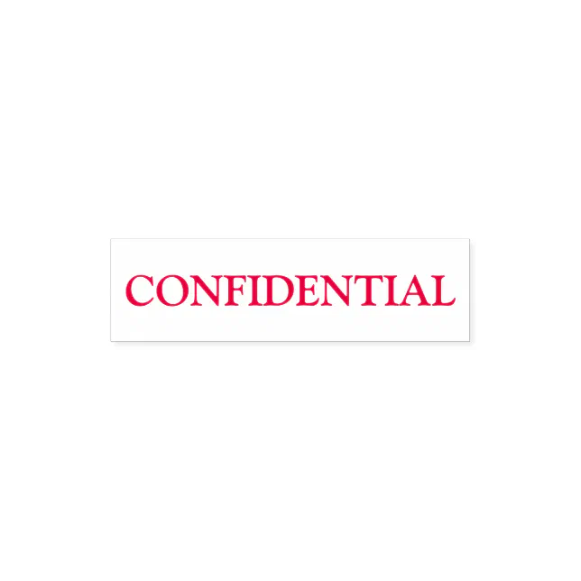 Business confidential documentation pocket stamp | Zazzle