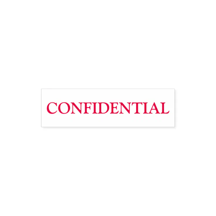 Business confidential documentation pocket stamp | Zazzle