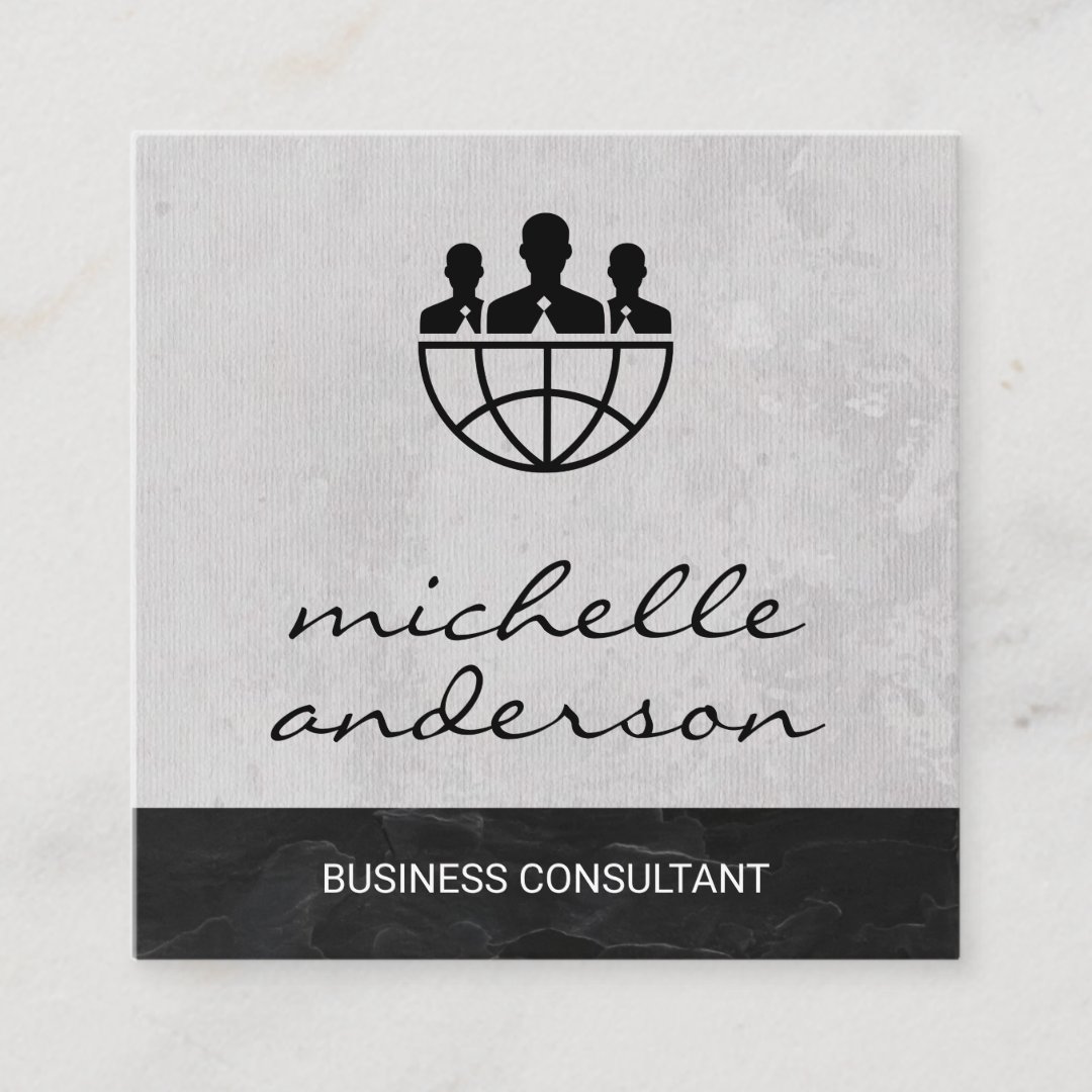 Business Consultant | Corporate | Professional Square Business Card ...