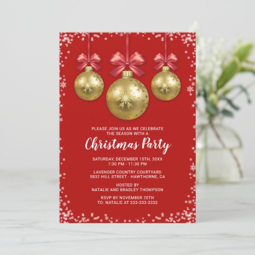 Business Corporate Christmas Holiday Party Invitation | Zazzle