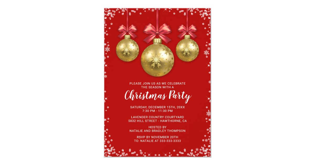 Business Corporate Christmas Holiday Party Invitation | Zazzle.com