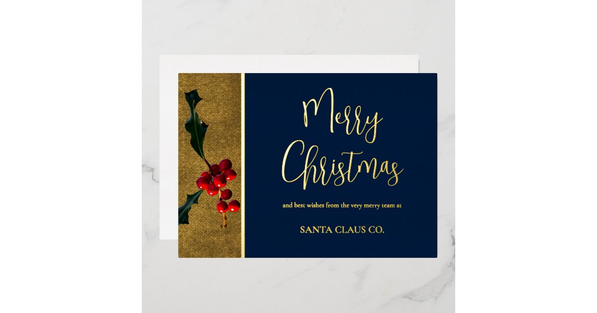 Business Corporate Golden unique Holiday Card | Zazzle