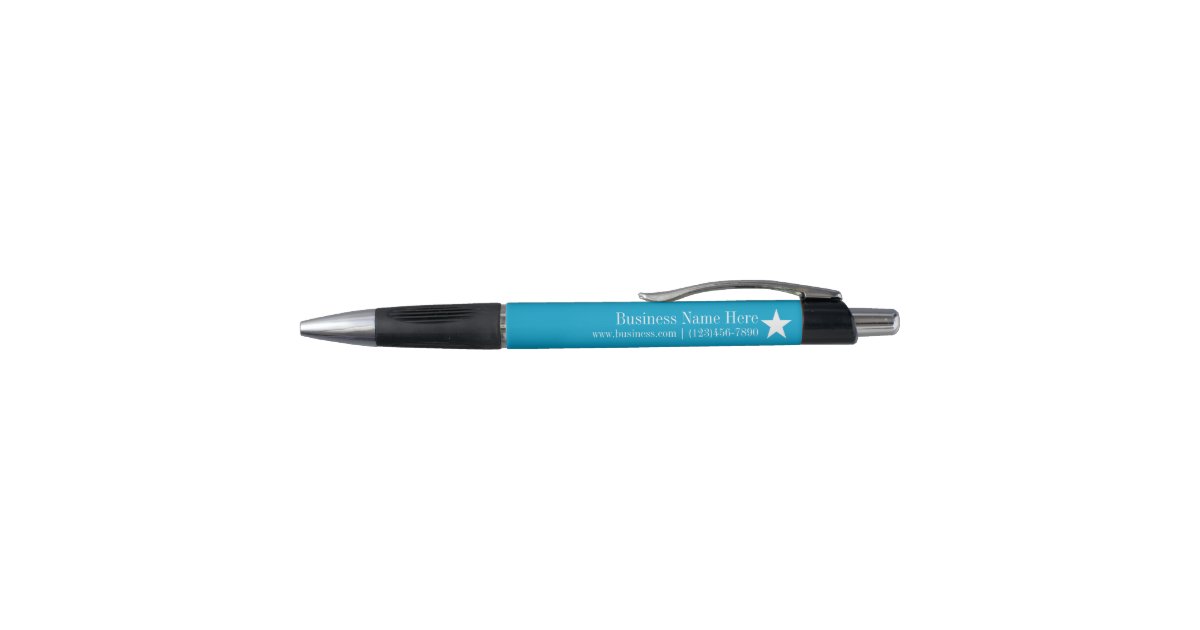 Business, Corporate Logo Brand Marketing Cyan Blue Pen | Zazzle