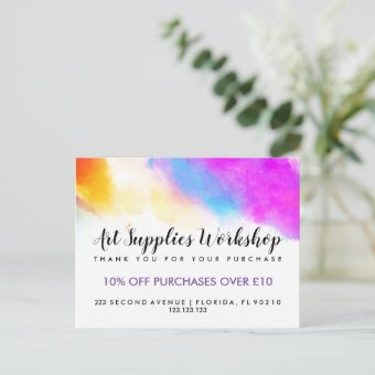 Business coupon offer marketing new address announcement postcard | Zazzle