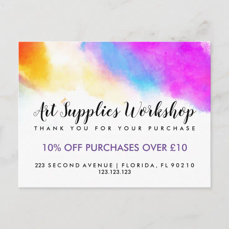 Business coupon offer marketing new address announcement postcard | Zazzle