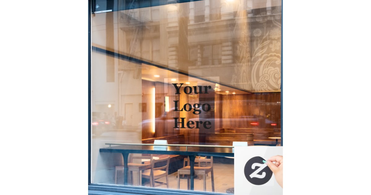 Business Custom Cut Transparent Your Logo Here Window Cling | Zazzle