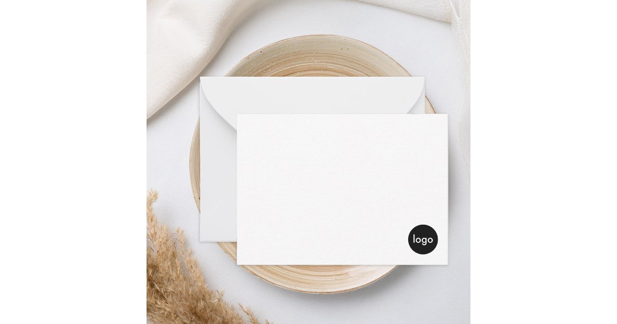 Business Custom Logo Company Note Card | Zazzle