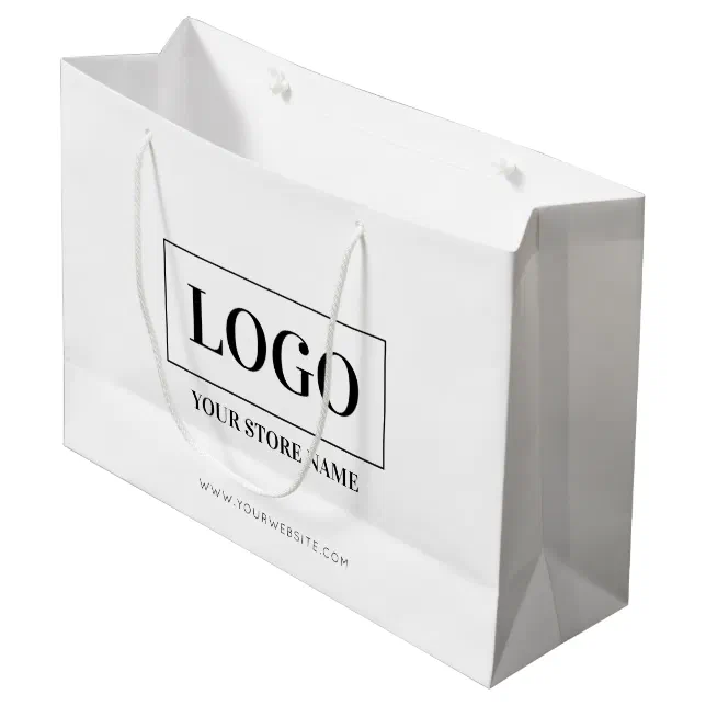 Business Custom Logo Shopping Bag | Zazzle