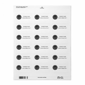 Business Custom Logo with Address Line Label | Zazzle