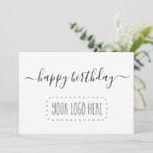 Business Customer Happy Birthday Card - Add Logo | Zazzle