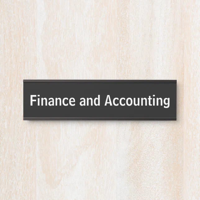 Business Department Name Black and White Office Door Sign | Zazzle