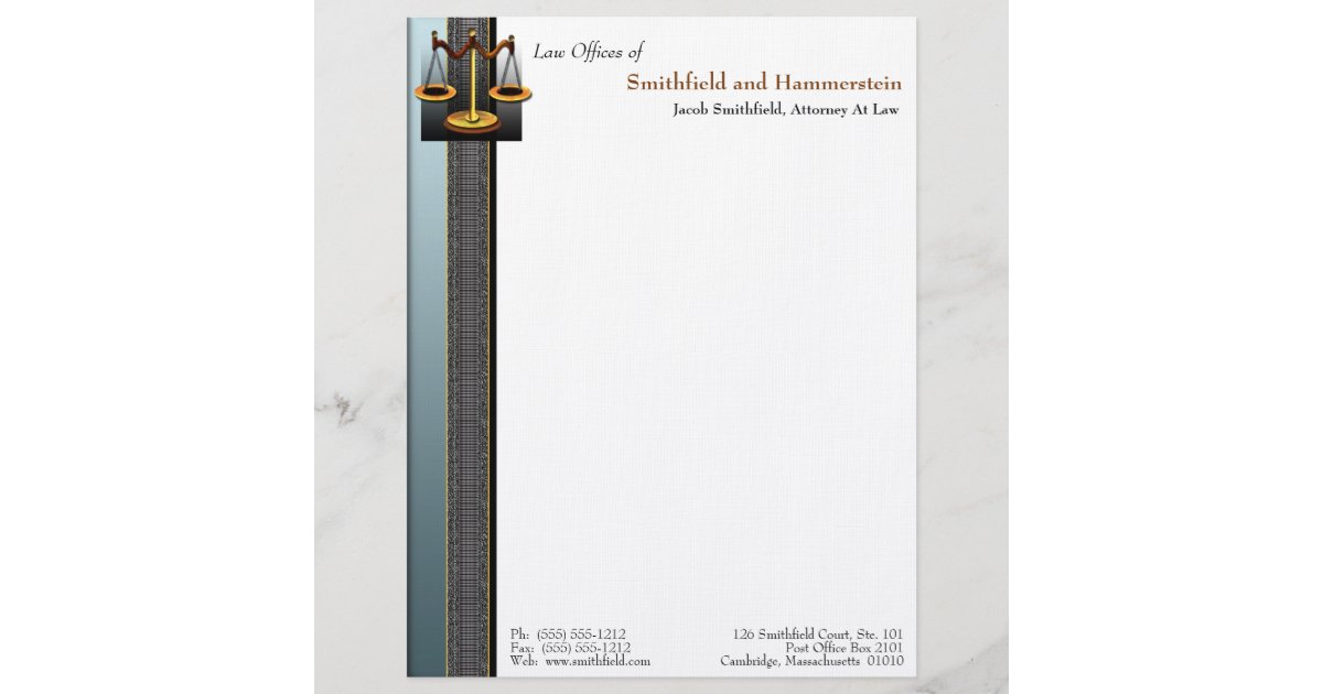Business Elegance Attorney Letterhead | Zazzle