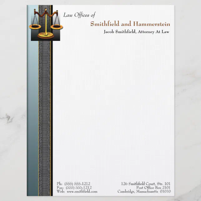 Business Elegance Attorney Letterhead | Zazzle