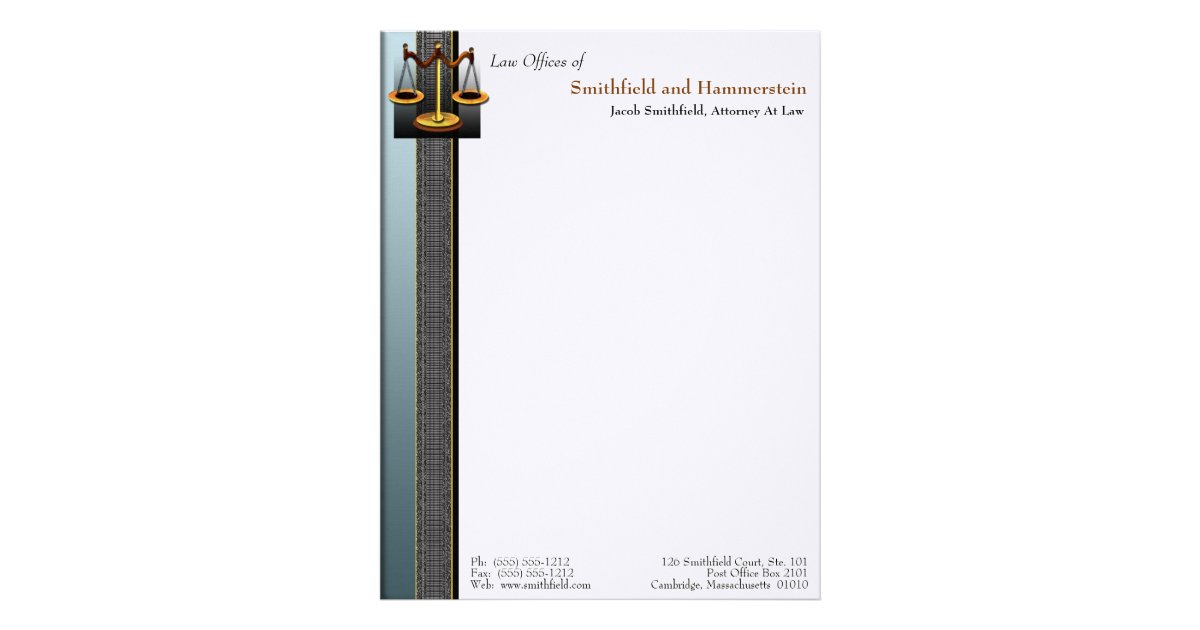 Business Elegance Attorney Letterhead | Zazzle.com