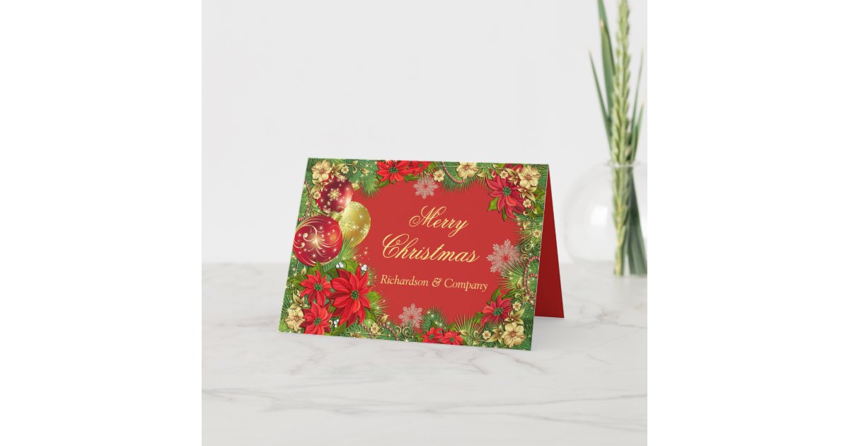 Business Elegance Corporate Christmas Party Holiday Card | Zazzle