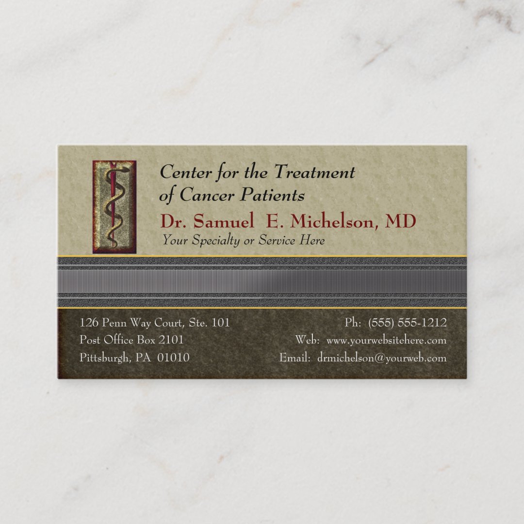 Business Elegance Physician Business Card | Zazzle