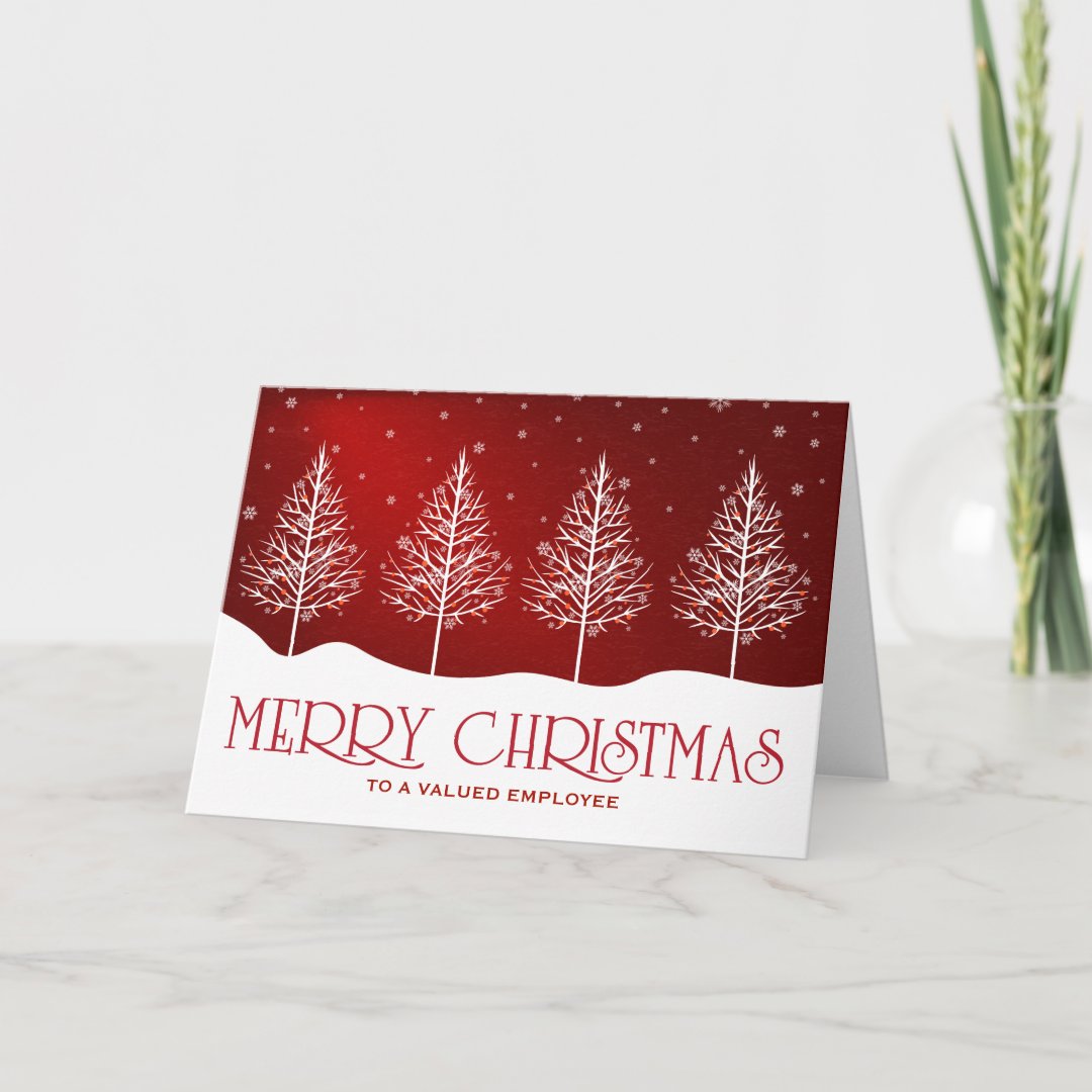 Business Employee Appreciation Christmas Greetings Holiday Card | Zazzle