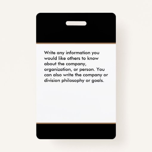 Business Employee Bar Code Logo ID Identification Badge | Zazzle