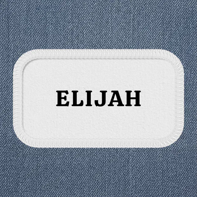 Business Employee Bold Retro Name Patch | Zazzle